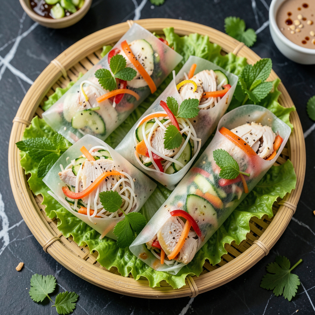 Chicken Rice Paper Rolls Recipe: Fresh and Crispy Vietnamese Bites - My ...